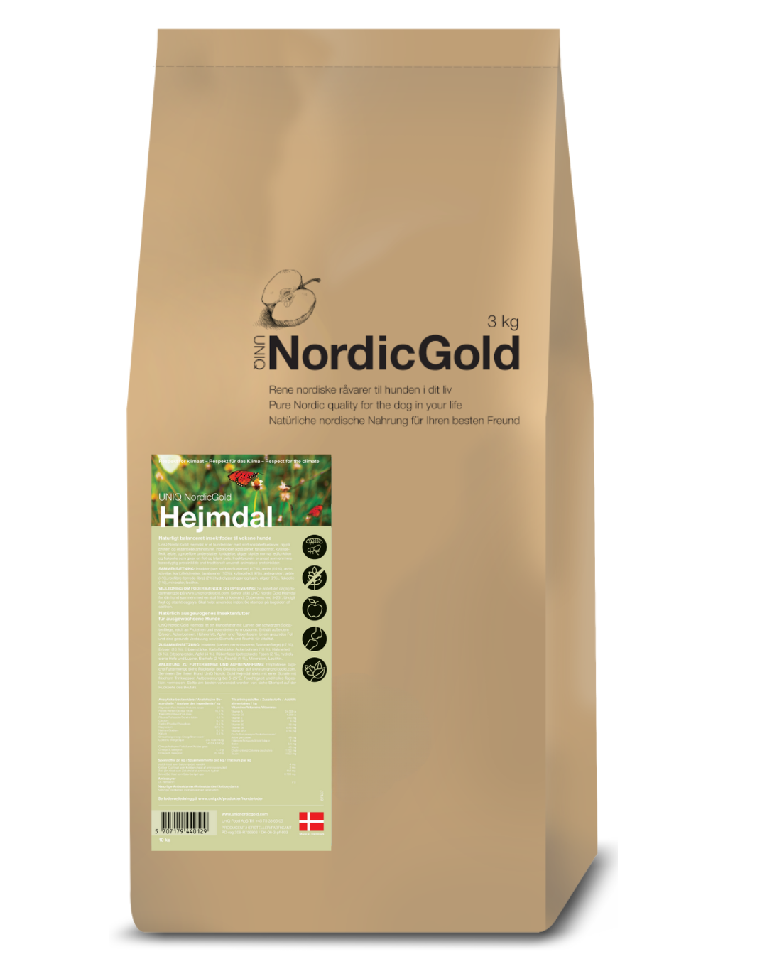 UniQ Nordic Gold Hejmdal | Insektfoder til voksne hunde [DK] - Dansk ...